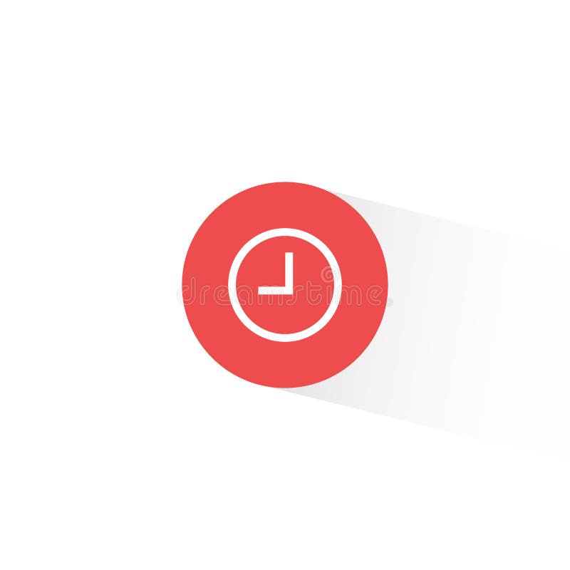 Clock Button Icon Vector in Trendy Outline Style. Pending Symbol ...