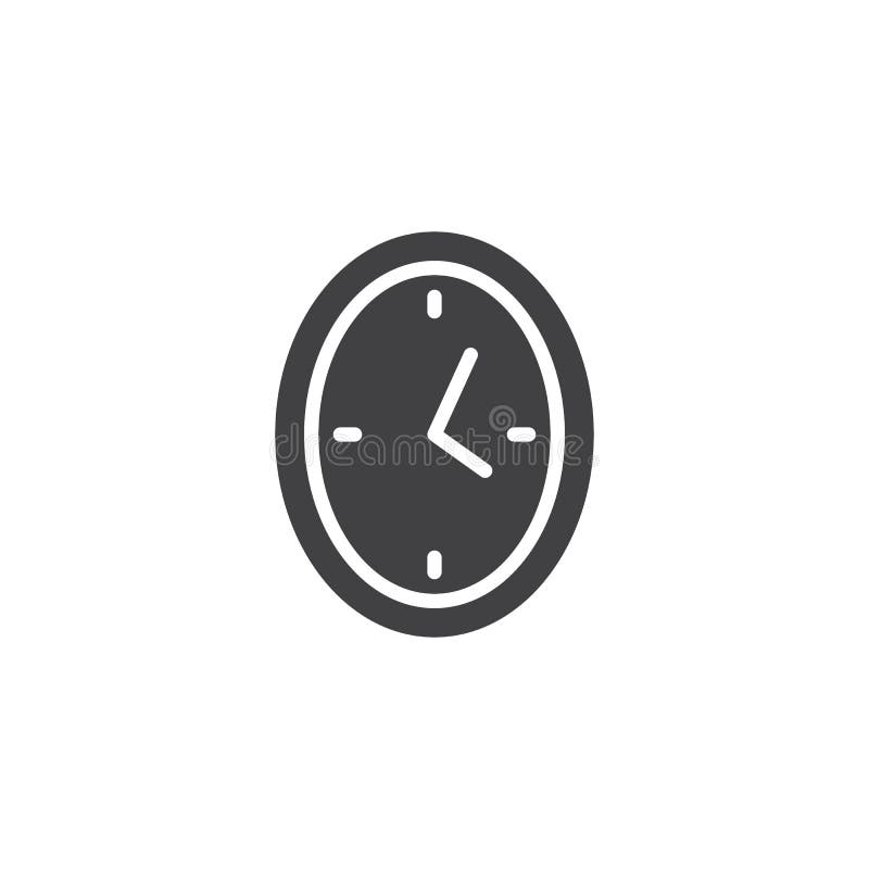 Clock button vector icon stock vector. Illustration of icon - 116691545