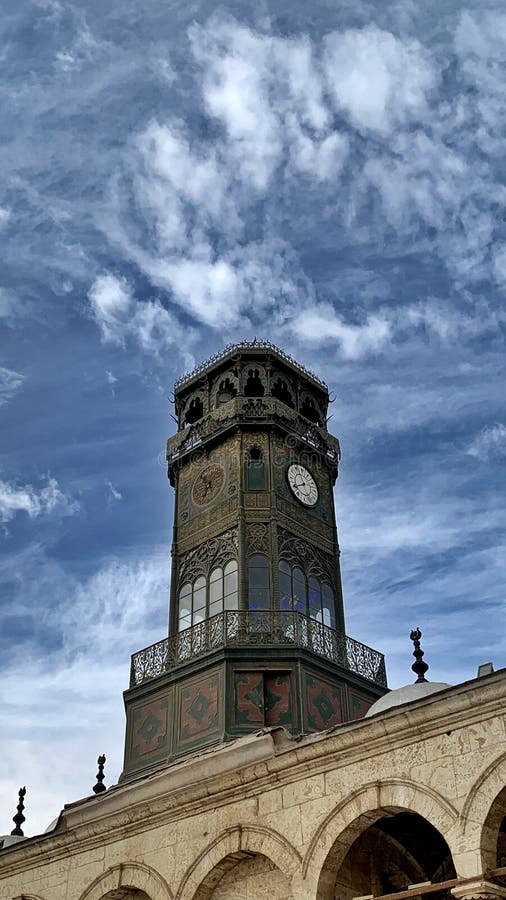 The clock of cairo citadel stock image. Image of citadel - 268241319