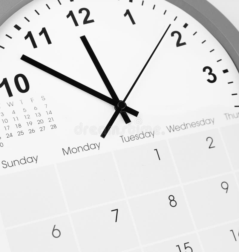 Clock and calendar stock photo. Image of conceptual - 126467312