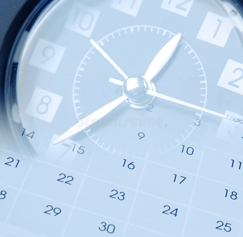 Clock and calendar stock photo. Image of monthly, schedule - 126962884