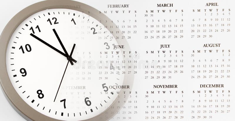 Clock and calendar stock photo. Image of manage, punctuality - 241958122