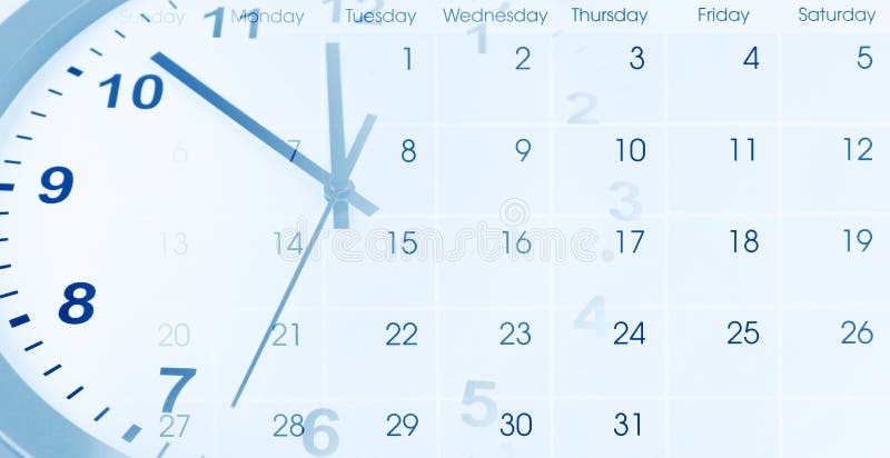 Clock and calendar stock image. Image of closeup, annual - 258069791