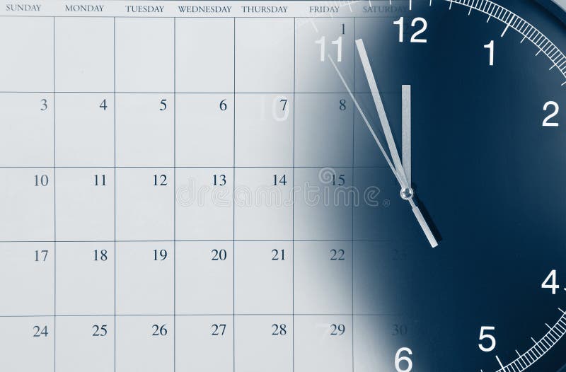 Clock and calendar stock photo. Image of monthly, annual - 260903066