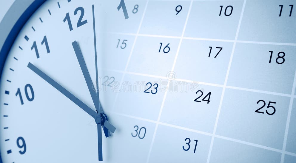 Clock and calendar stock image. Image of concept, monthly - 262210575