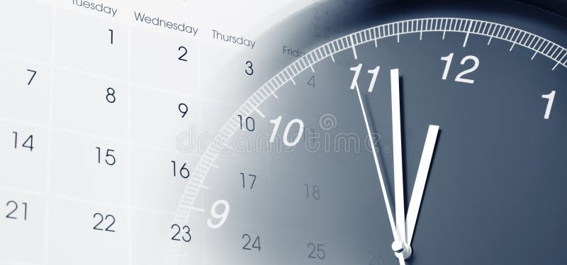 Clock and calendar stock image. Image of timepiece, number - 270881265