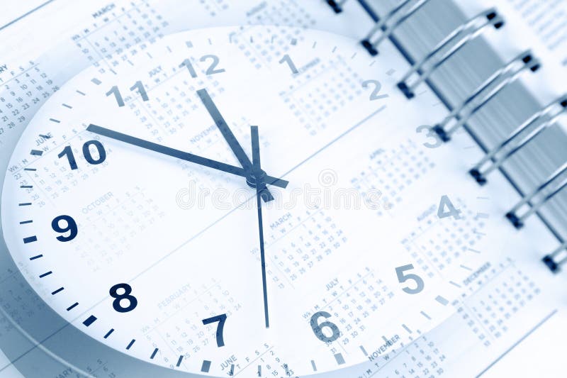 Clock and calendar stock photo. Image of deadline, urgency - 283108094
