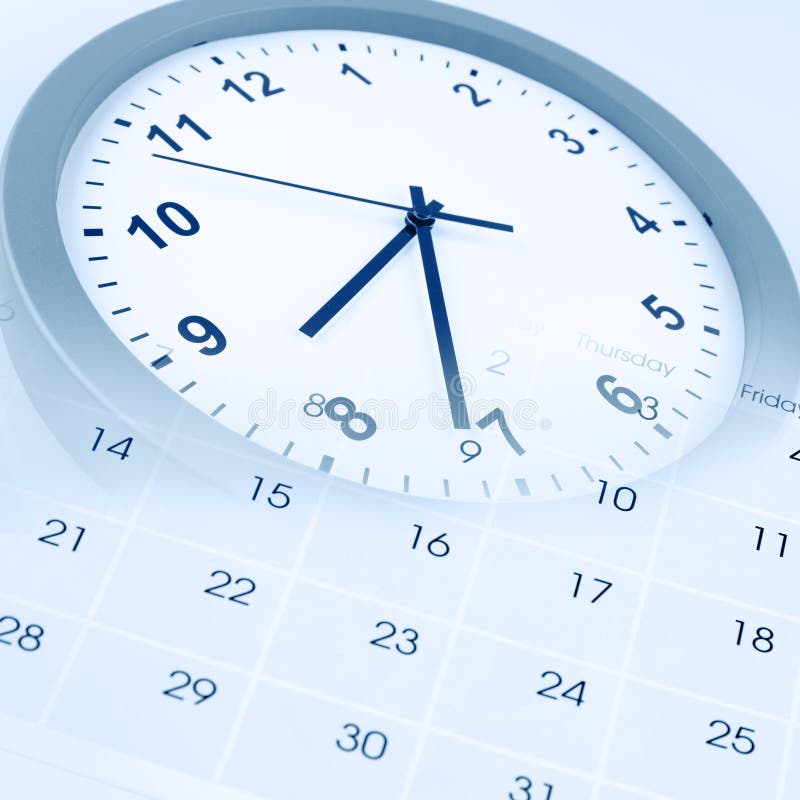 Clock and calendar stock image. Image of month, symbol - 139765453