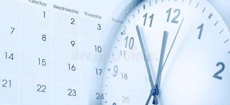 Clock and calendar stock photo. Image of measurement - 165242458