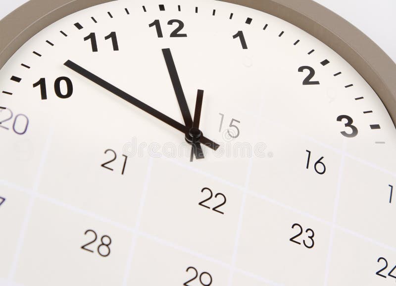 Clock and calendar stock photo. Image of symbol, month - 166519164