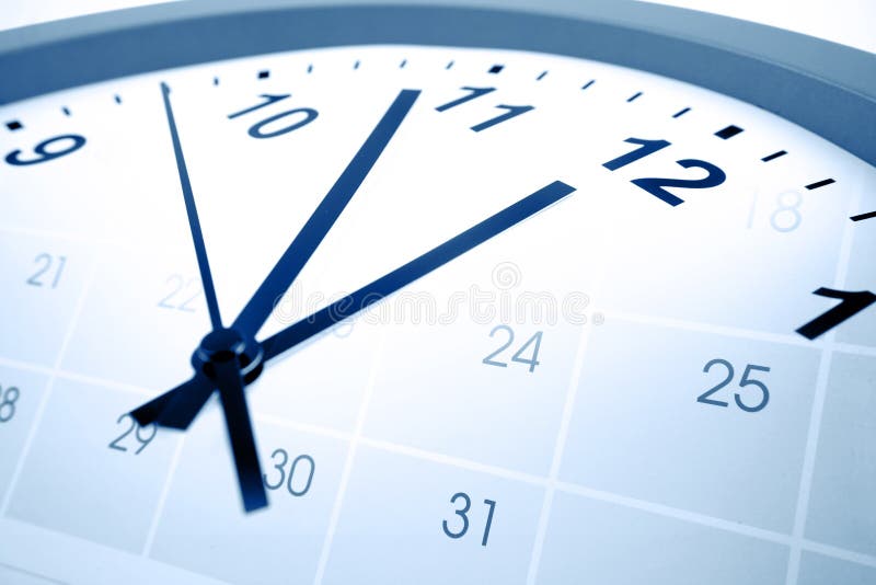 Clock and calendar stock image. Image of symbol, page - 172269167