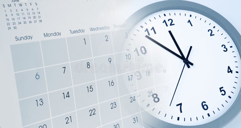 Clock and calendar stock image. Image of composite, idea - 179209785