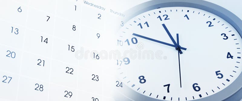 Clock and calendar stock image. Image of numbers, hands - 204322769