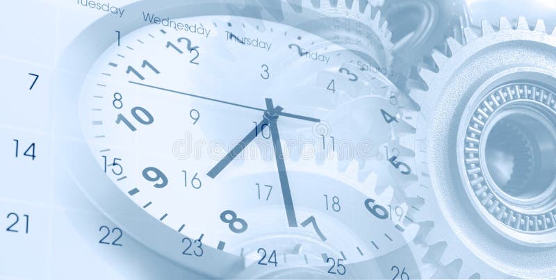 Clock and calendar stock image. Image of month, clockworks - 209795221