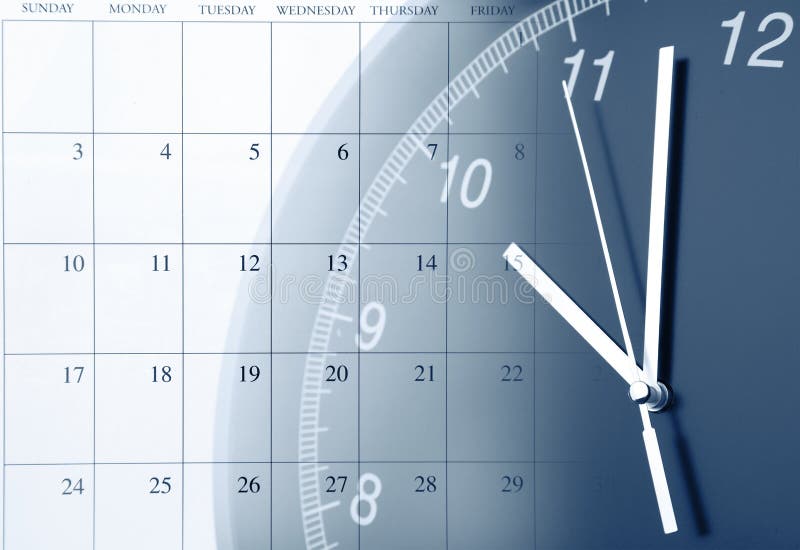 Clock and calendar stock illustration. Illustration of accurate - 257622792