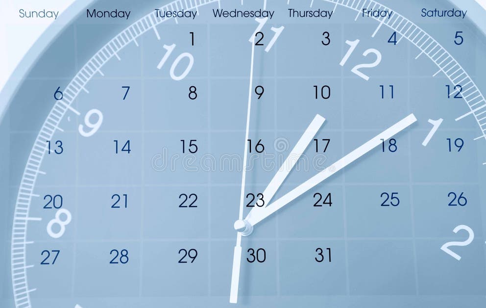 Clock and calendar stock image. Image of closeup, business - 268445033