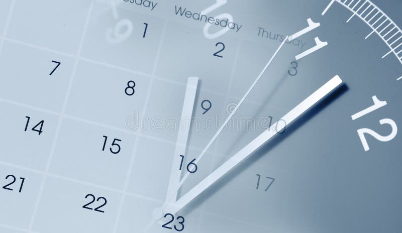 Clock and calendar stock photo. Image of page, monthly - 273265058