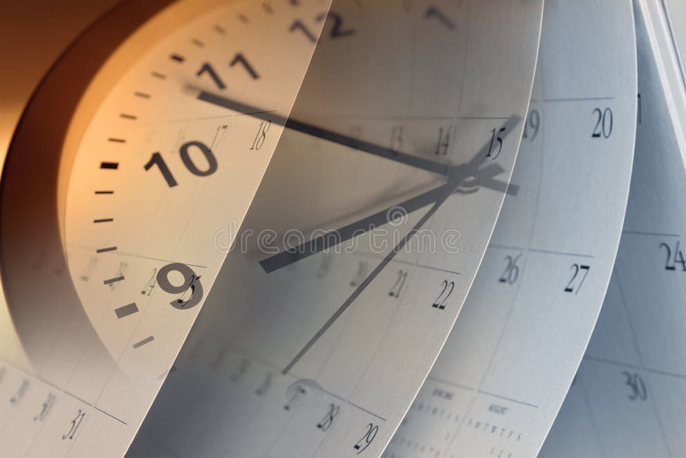 Clock and calendar stock image. Image of hands, composite - 45540855