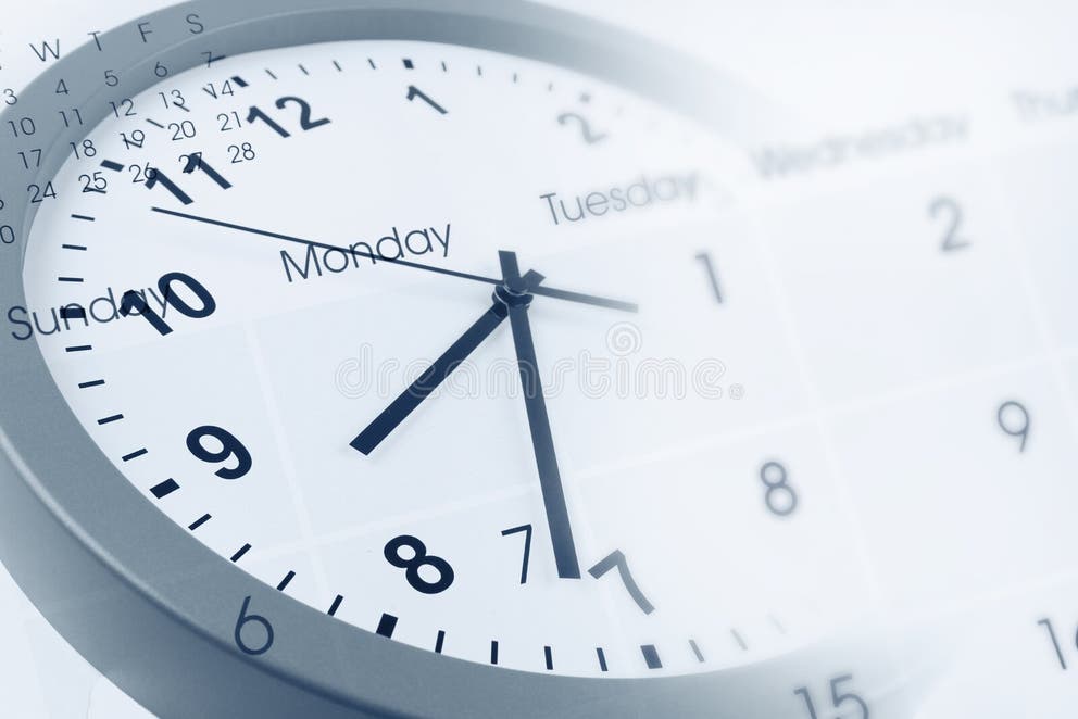 Clock and calendar stock photo. Image of event, annual - 48110708
