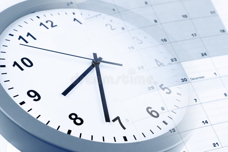 Clock and calendar stock photo. Image of punctual, monthly - 92421340