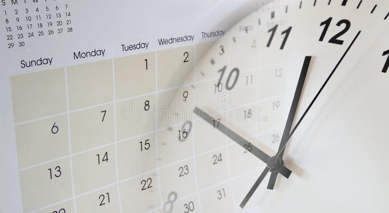 Clock and calendar stock image. Image of punctual, reminder - 278233741
