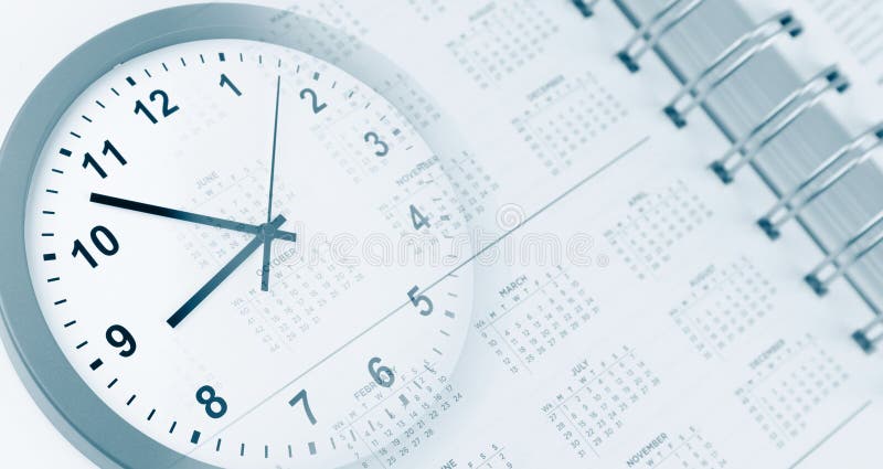 Clock and calendar stock image. Image of year, monthly - 275564679