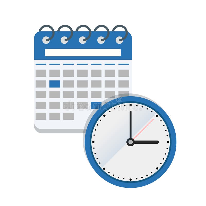 Clock and Calendar Illustration Design Stock Illustration ...