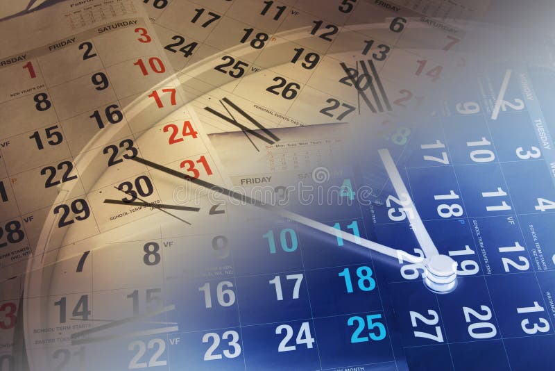 Abstract Calendar Time Background Stock Image - Image of passing, dream ...