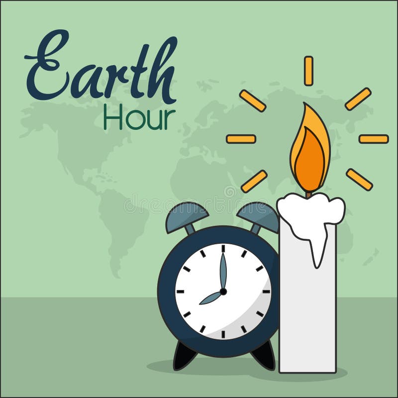 Earth Hour design stock vector. Illustration of symbol - 109872623