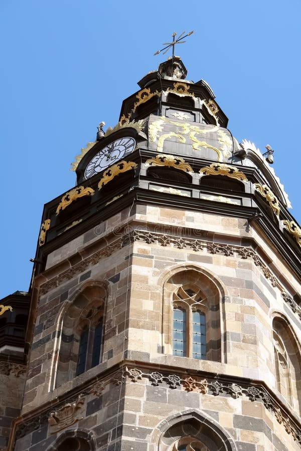 Clock on the Cathedral Tower Stock Image - Image of slovensko ...