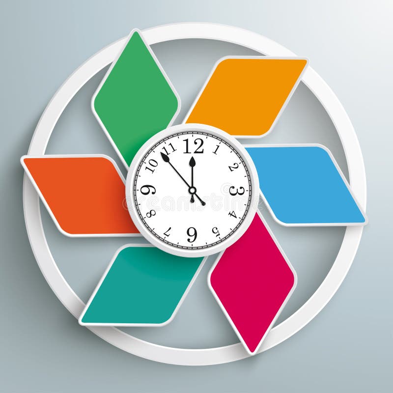 Clock Centre Rhombus Cycle stock vector. Illustration of copy - 80431098
