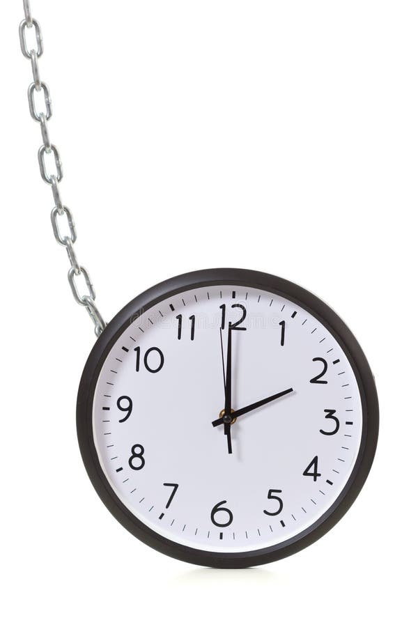 Clock is Chained, the Concept of Time Management. Stock Photo - Image ...