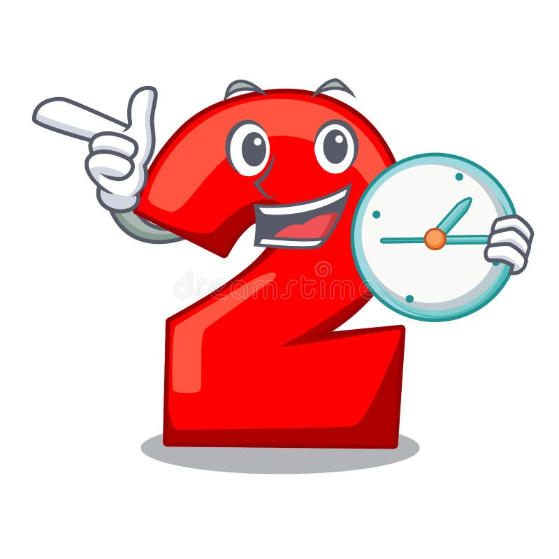 With Clock Number House Eight the Shaped Character Stock Vector ...