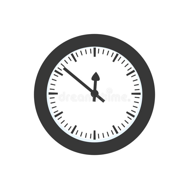 Clock Circle Time Traditional Icon. Stock Vector - Illustration of ...