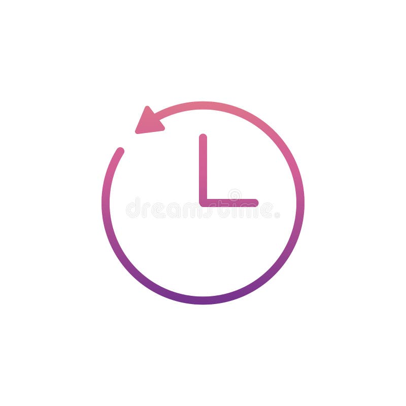 Clock and Circular Arrow Icon. Element of Web Icons for Mobile Concept ...