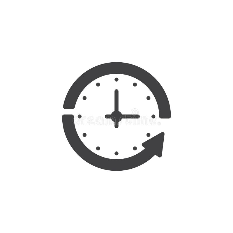 Time back outline icon stock vector. Illustration of graphics - 116311579