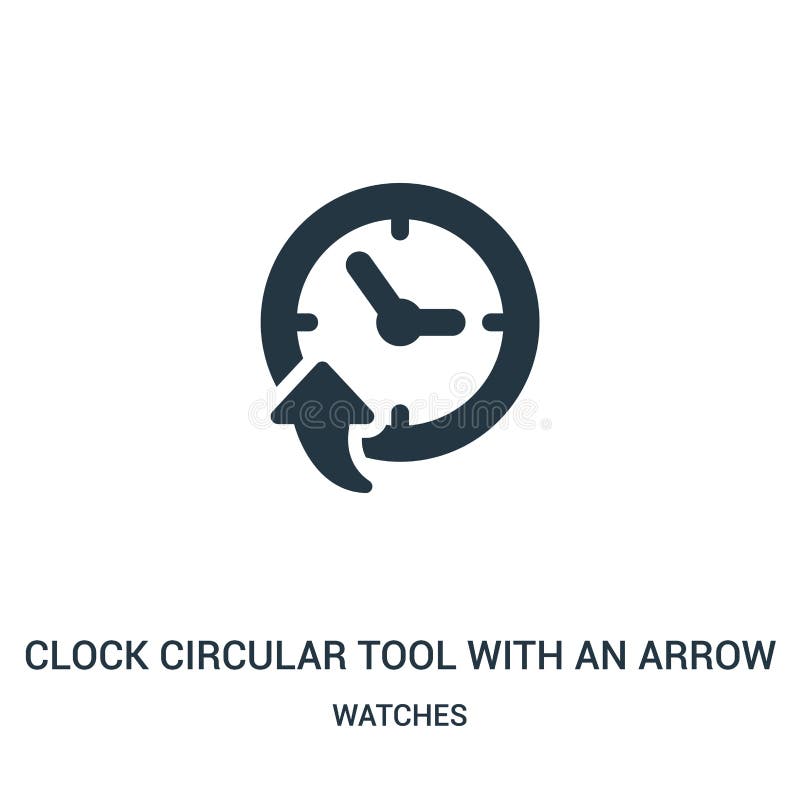 Clock Circular Tool with an Arrow Icon Vector from Watches Collection ...