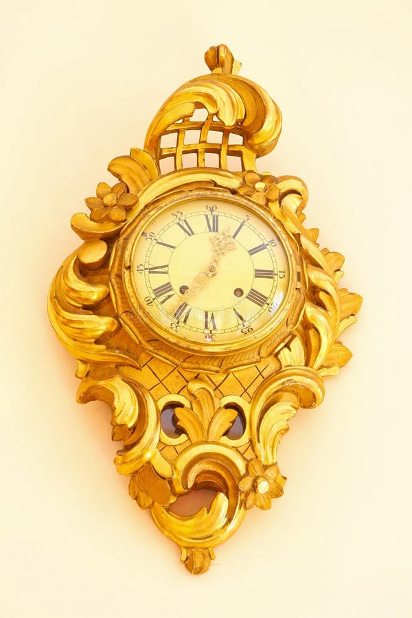 Golden clock stock image. Image of vintage, minute, golden - 11258675