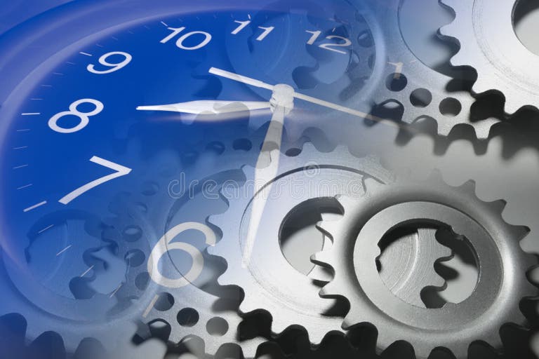 Clock and Cog Wheels stock image. Image of clock, engineering - 22003147