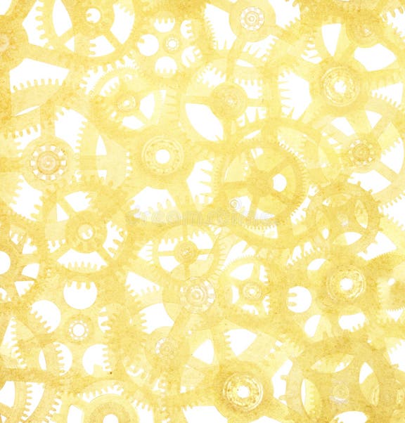 Clock Cogs Yellow Background Stock Image - Image of gearwheels ...