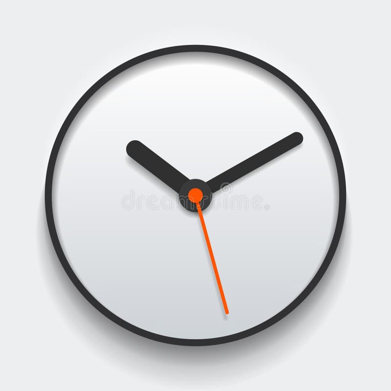 Creative Light Clock in Realistic Flat Style, with Arrow. Simple Watch ...