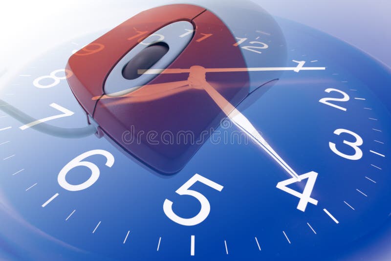 Clock and Computer Mouse stock image. Image of accessory - 10555397