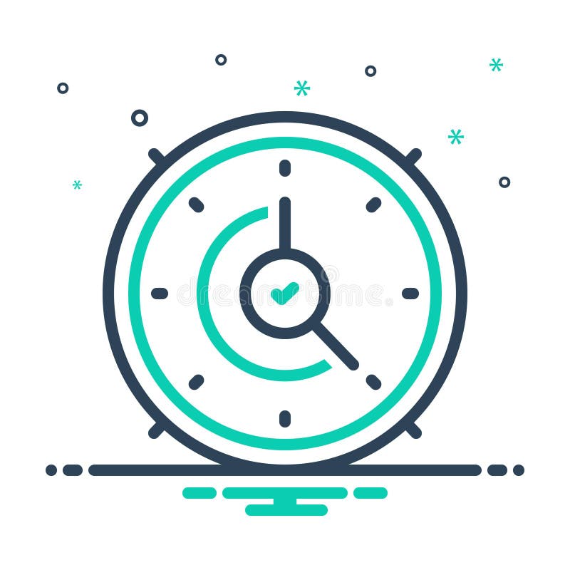 Mix Icon for Clock Confirmation, Time and Watch Stock Vector ...