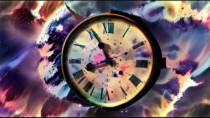Clock of the cosmos stock video. Video of cosmos, dynamic - 301129245