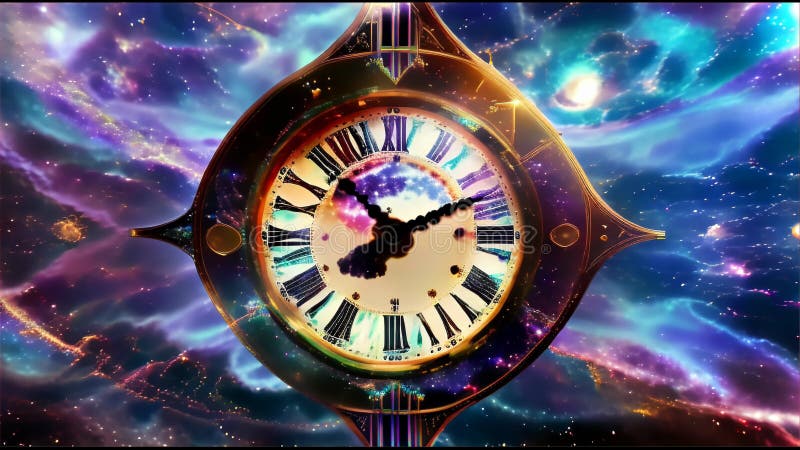 Clock of the Cosmos stock footage. Video of imagination - 301130338