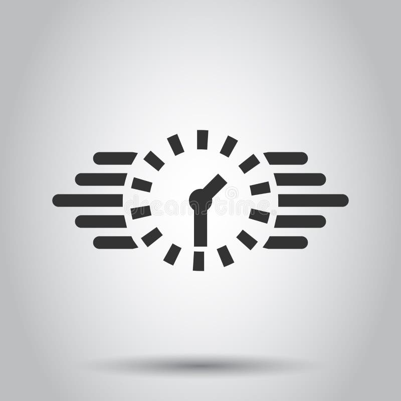 Clock Countdown Icon in Flat Style. Time Chronometer Vector ...