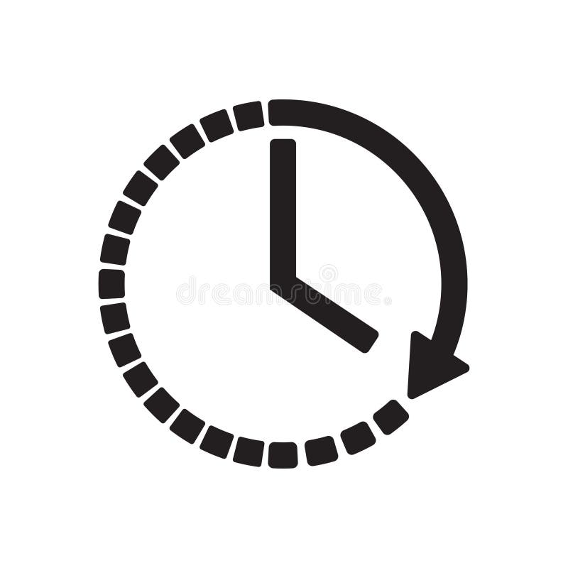 Clock Countdown or Timer Icon in Flat Style Isolated Vector ...