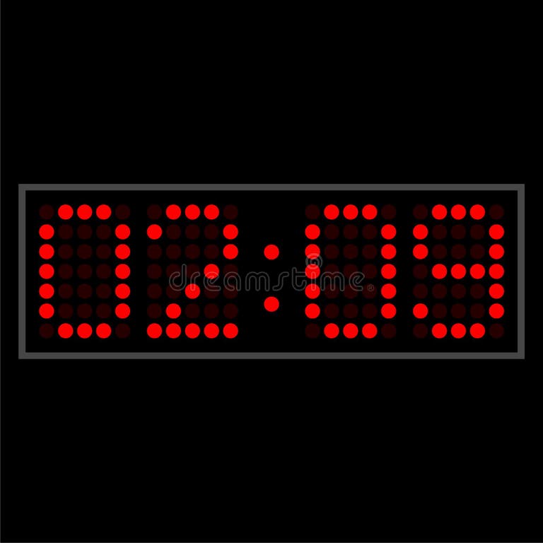 Clock or counter stock vector. Illustration of neon, light - 85535420