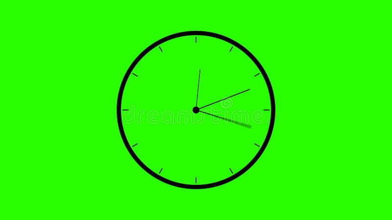 Clock Counting Down 24 Hour Day Fast Speed. Clock with Moving Arrows ...