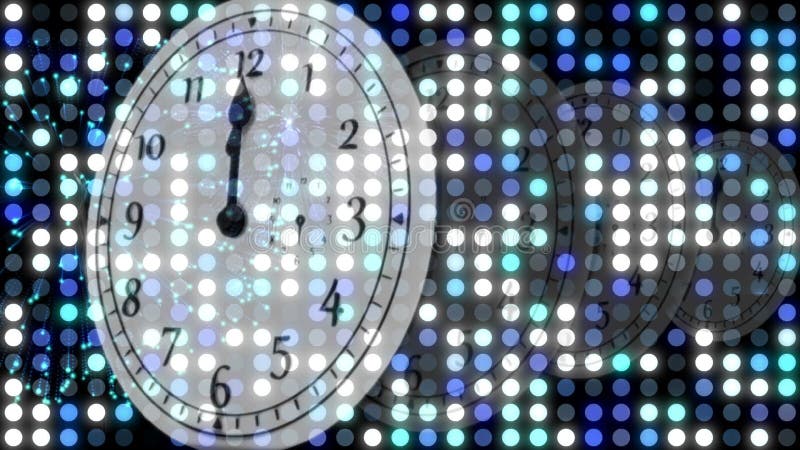 Clock Counting Down To Midnight with Fireworks Stock Footage - Video of ...